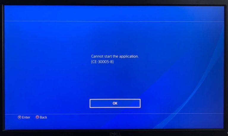 PS4 Error CE-30005-8 Cannot Start the Application - 7 Fixes