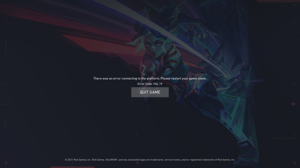 Valorant Error Code VAL 19? “There Was An Error Connecting To The ...