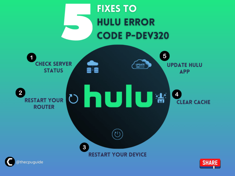 7 Ways To Fix: Hulu Error Code P-Dev320 [Error Guide 2022]