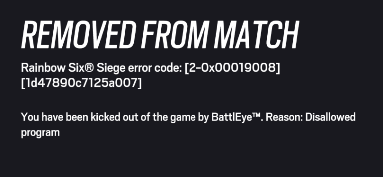 Rainbow Six Siege Error Code 2-0x00019008 "Server Error"