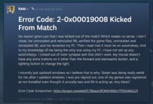 Rainbow Six Siege Error Code 2-0x00019008 "Server Error"