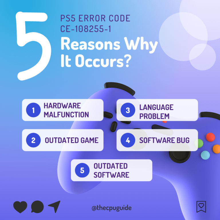 Facing PS5 Error Code CE-108255-1? Try These 11 Fixes NOW!