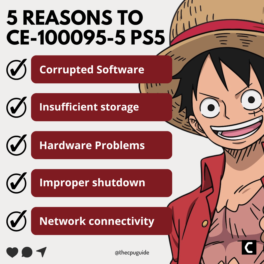 9 Easy Fixes: One Piece Odyssey 100095-5 error on PS5 [2025]