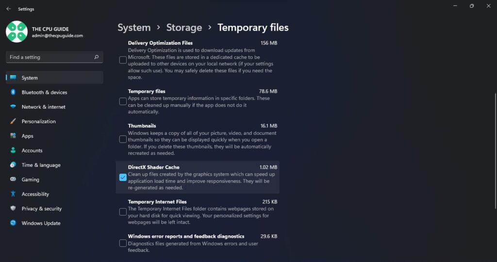 Directx Shader Cache