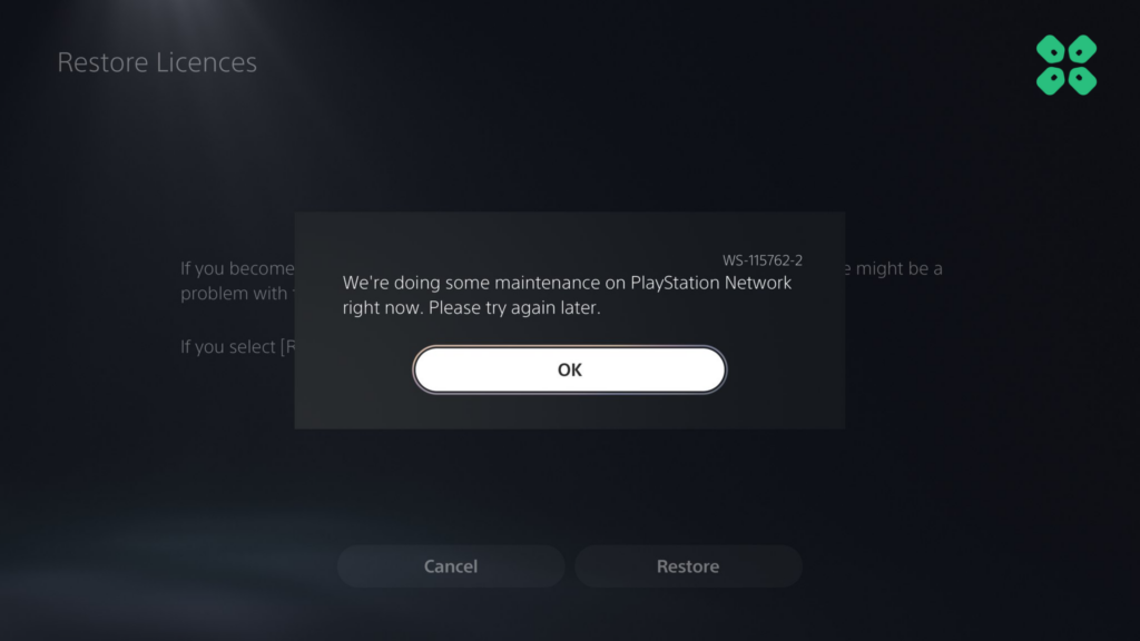 PS5 Error WS-115762-2? PlayStation Network Outage?