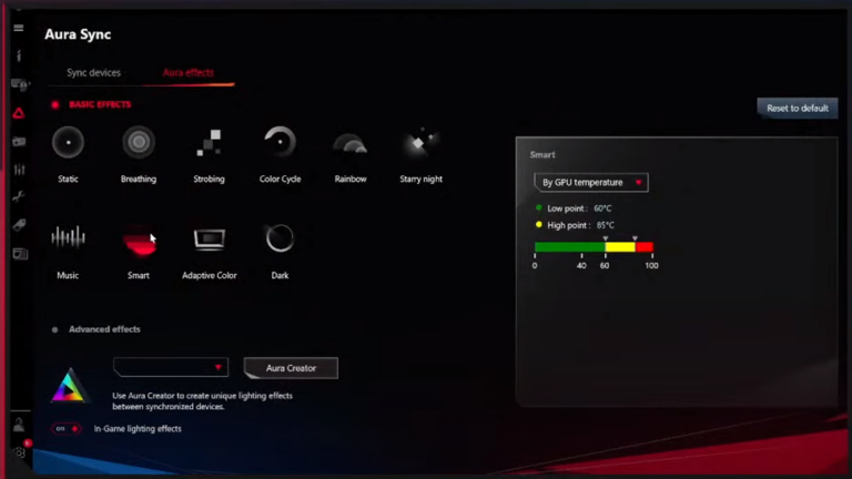 Change RGB Lighting Based on CPU Temperature: Asus Aura Sync