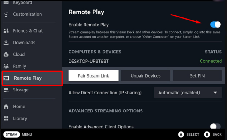 How to Setup Steam Link on Steam Deck for PC