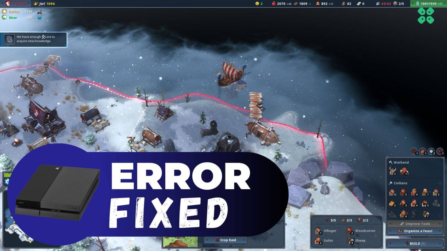 FIX: Northgard Crashing on PS4